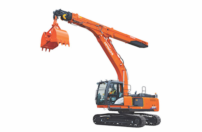 Hitachi shows off new ZX210LC-6 telescopic arm, and ZX135US-6 sliding ...