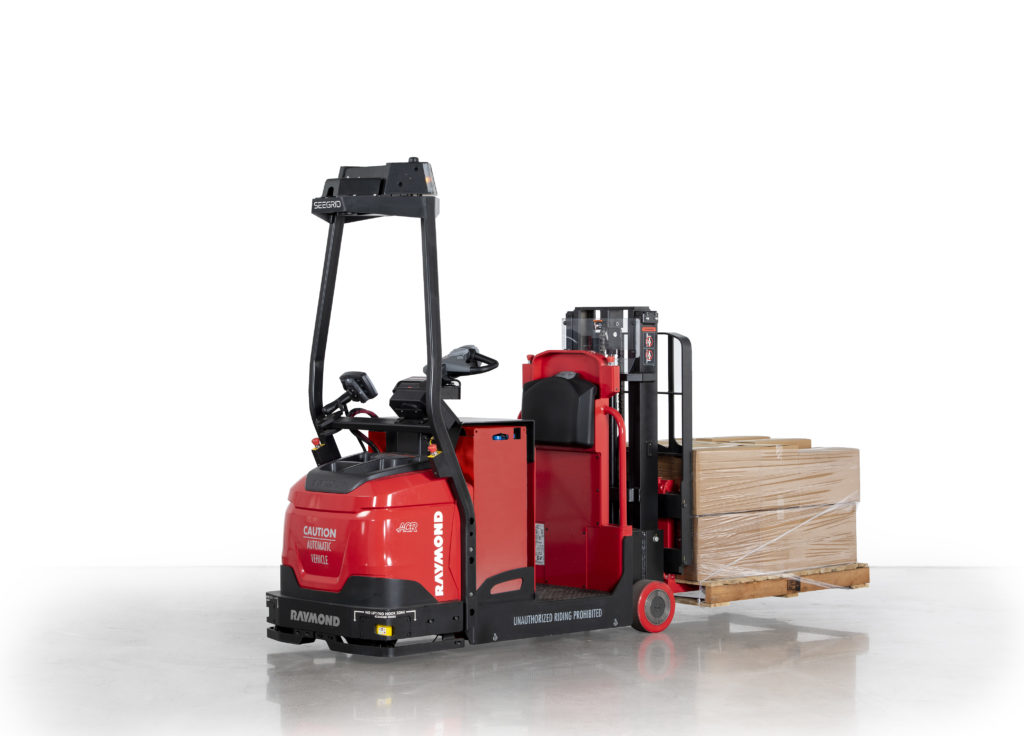 Raymond stacker utilizes Seegrid automation technology. | Industrial ...