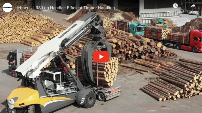 Liebherr's new Log Handler, with industry-leading boom range of 8.5m ...