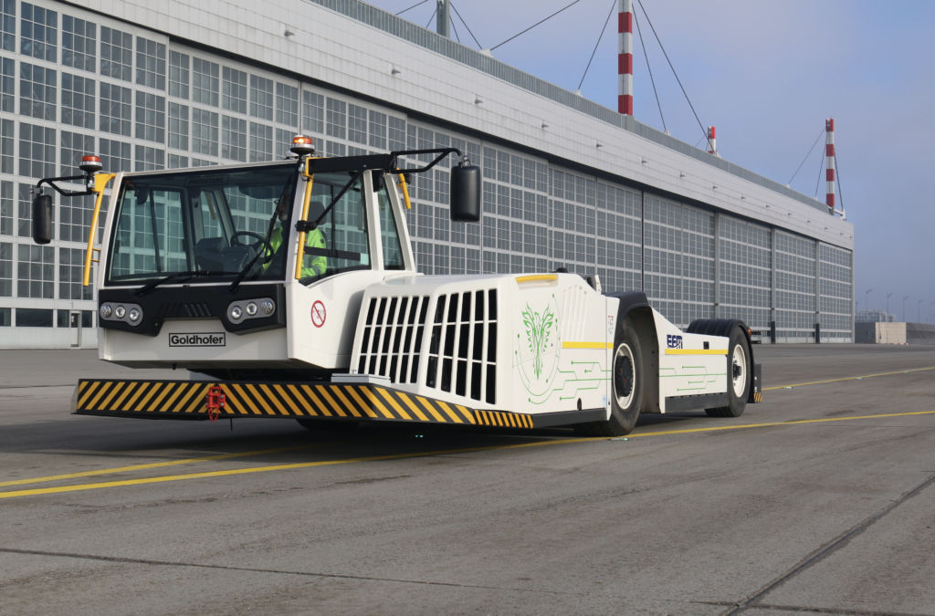 Goldhofer aircraft tractor goes electric | Industrial Vehicle ...