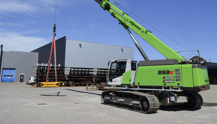 Sennebogen launches battery-powered telescopic crawler crane ...